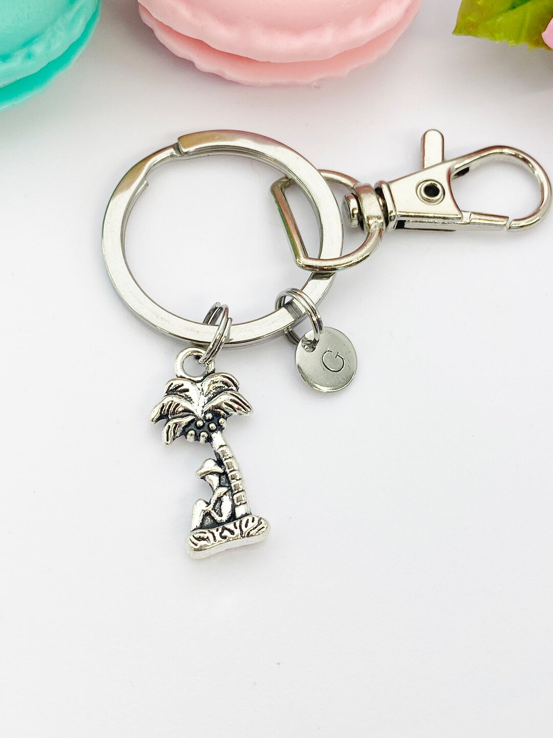 Men Sit Under Coconut Tree Keychain Personalize Gifts, DN201 - Etsy