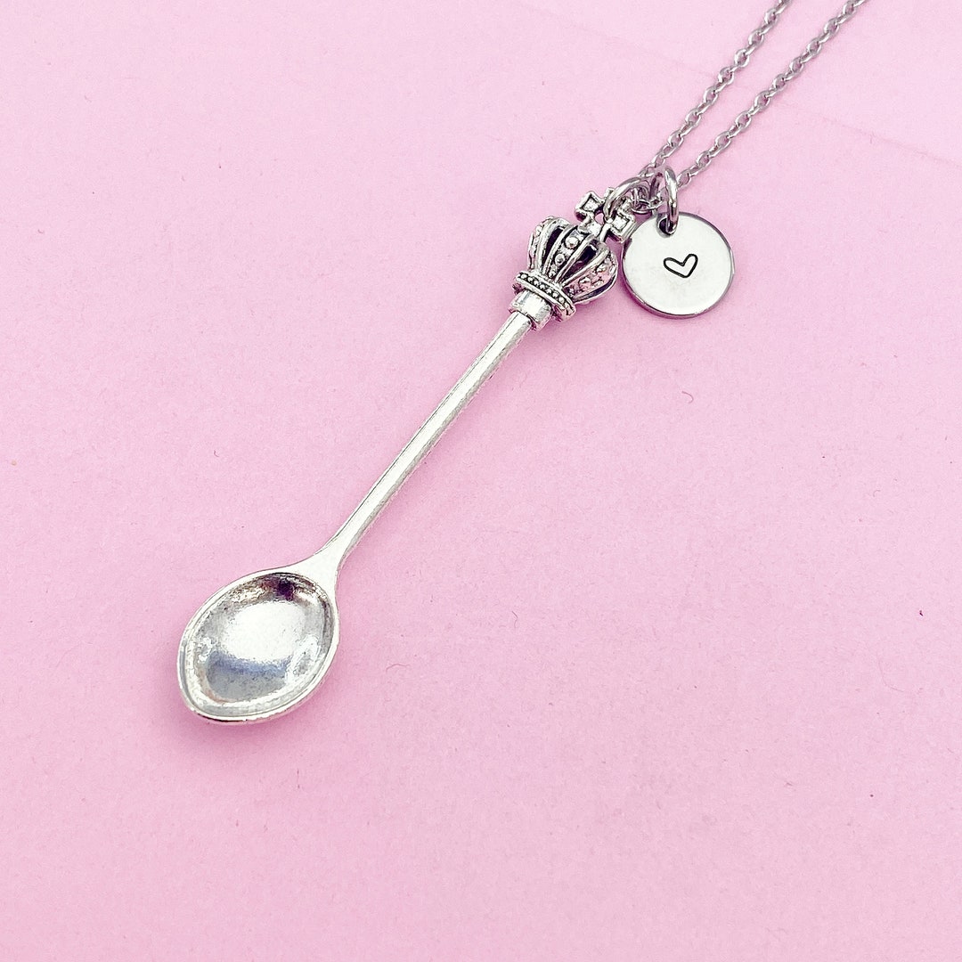 Kitchen Utensil Cross Crown Spoon Charm Necklace, N5604 - Etsy