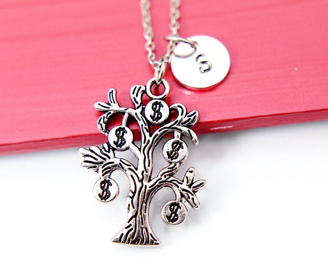 Money Tree Necklace, Money Tree Dollar Sign Necklace, Best Birthday ...