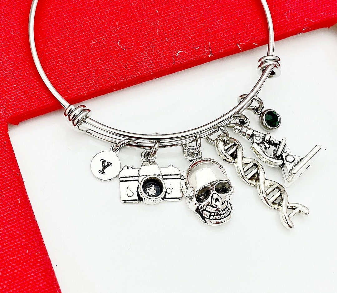 Crime Scene Investigation Bracelet, DNA, Microscope, Camera, Forensic ...