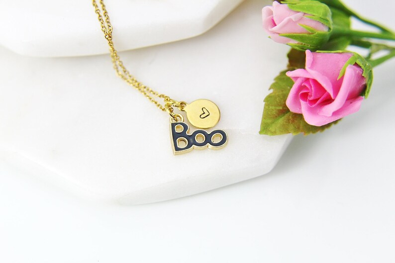 Boo Necklace Black Boo Charm Halloween Charm Halloween - Etsy.de