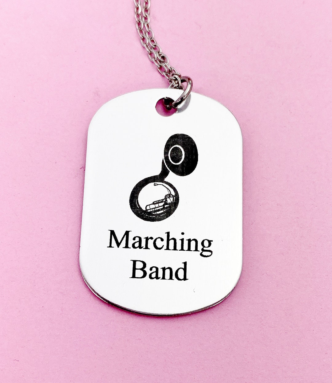 Silver Marching Band Sousaphone Charm Necklace or Keychain Gifts Ideas ...