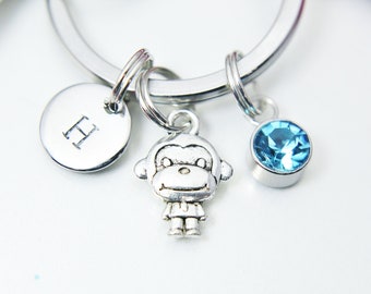 Monkey Keychain - Etsy