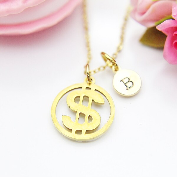 Dollar Sign Necklace - Etsy