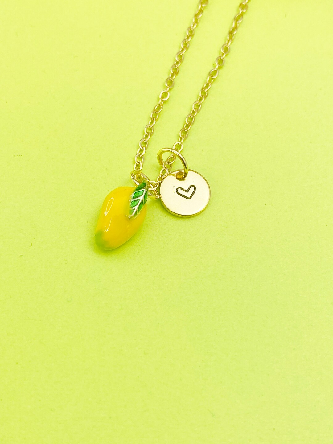 Gold Mangoes Charm Necklace Yellow, Best Seller Christmas Gifts for ...