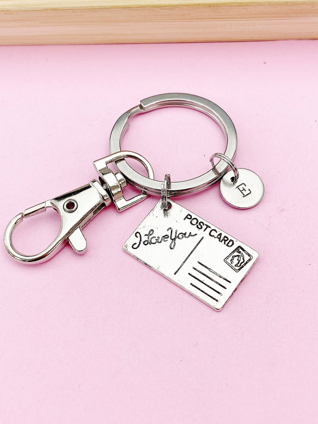 Silver Postcard Keychain, I Love You, Love Letter Gifts, N5280A - Etsy