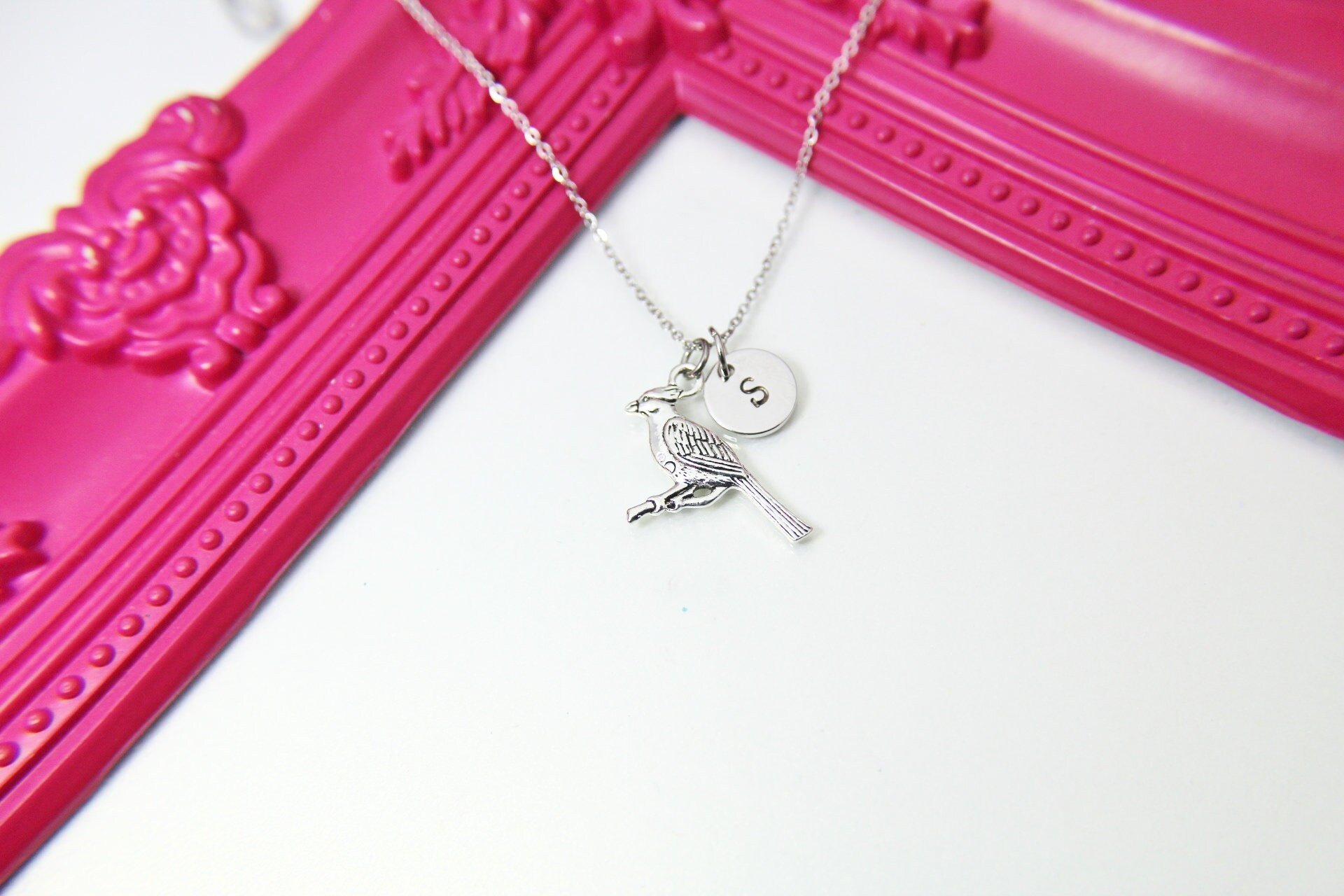 Best Christmas Gift Silver Cardinal Charm Necklace Bird - Etsy