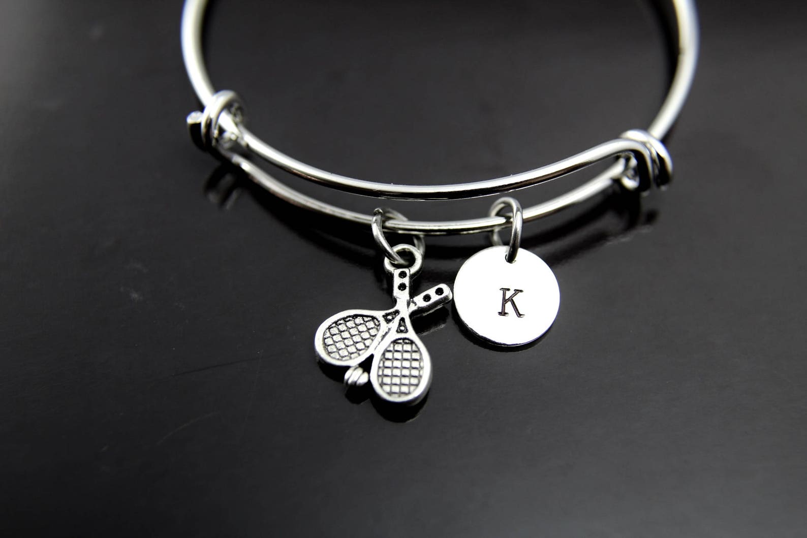 Tennis Racket Bangle Tennis Bracelet Tennis Racket Charm | Etsy