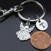 Guardian Angel Keychain, Silver Guardian Angel Charm Keychain, Angel ...