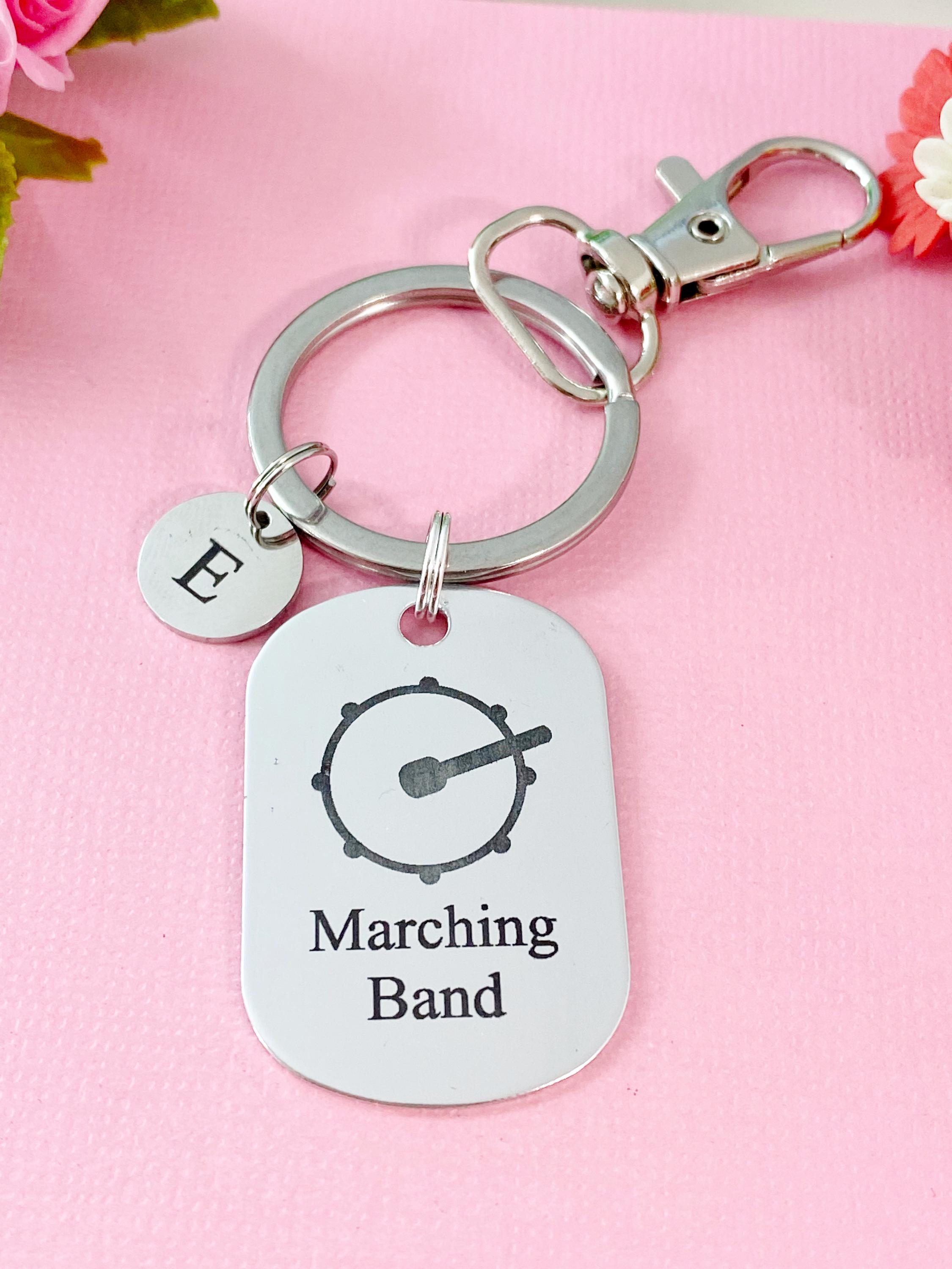 Bass Drum Charm Silver Marching Band Keychain, Necklace Option, D404A ...