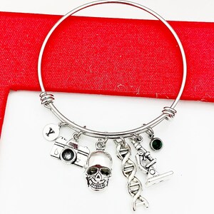 Crime Scene Investigation Bracelet, DNA, Microscope, Camera, Forensic ...