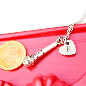 Silver Microphone Charm Necklace Mic Charm Speaker Gift - Etsy