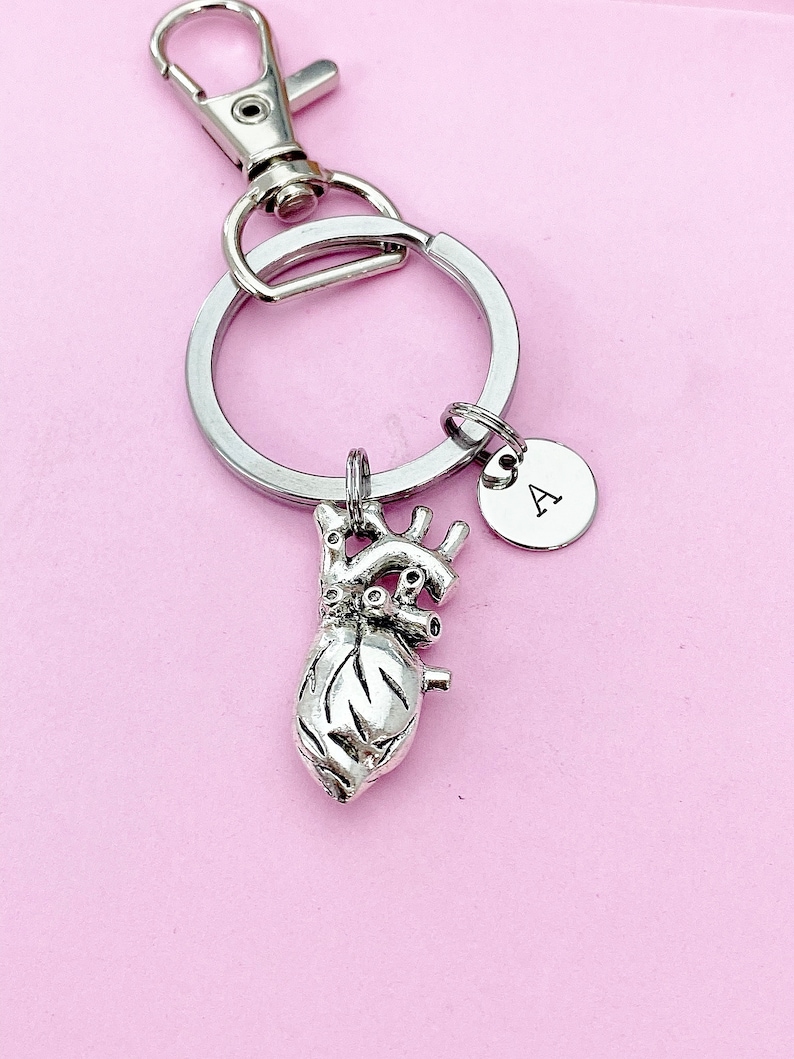 Anatomical Heart Charm Keychain, Silver or Bronze Option, BN4935 - Etsy