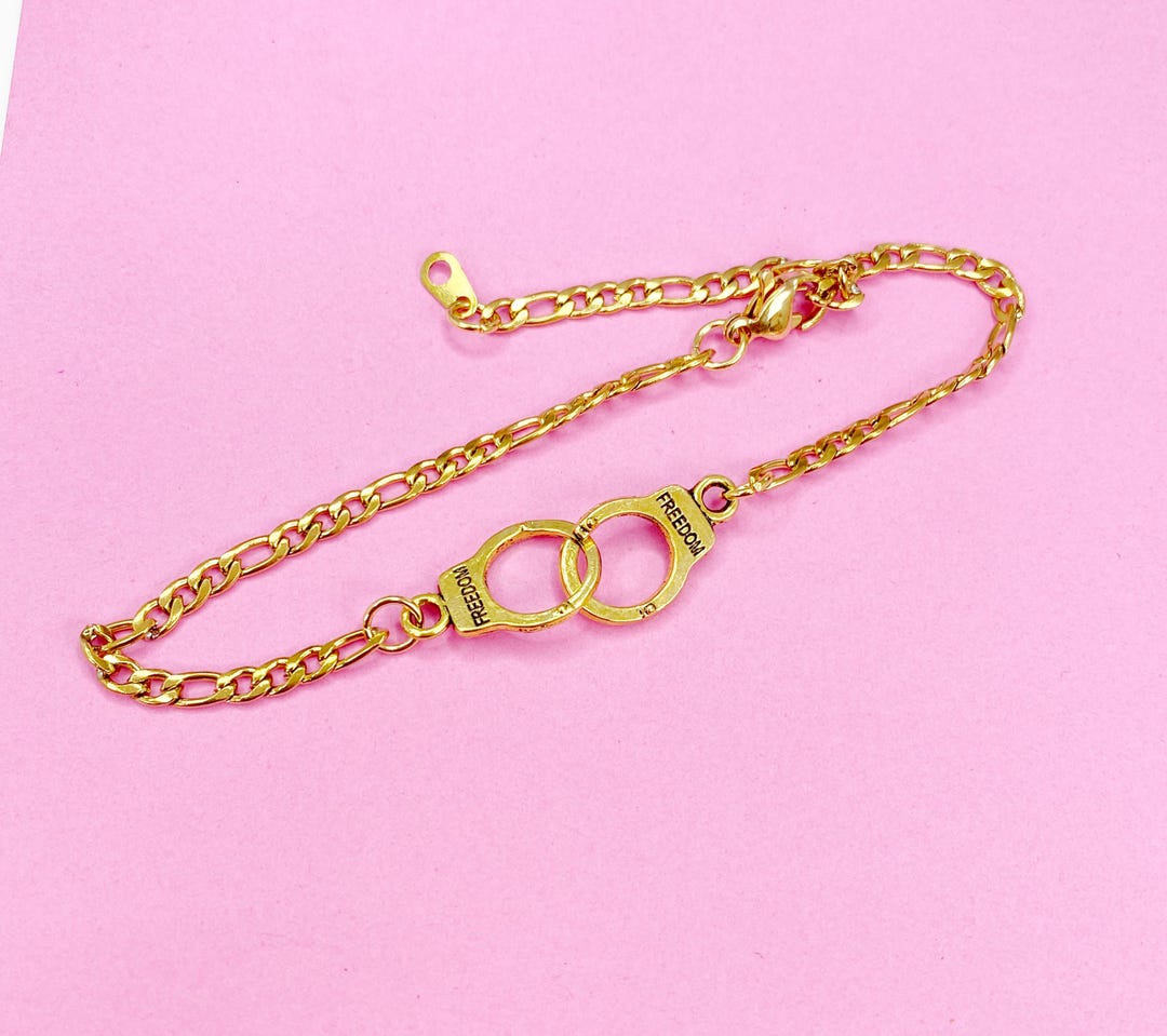 Gold Freedom Handcuff Bracelet, N1483Z - Etsy