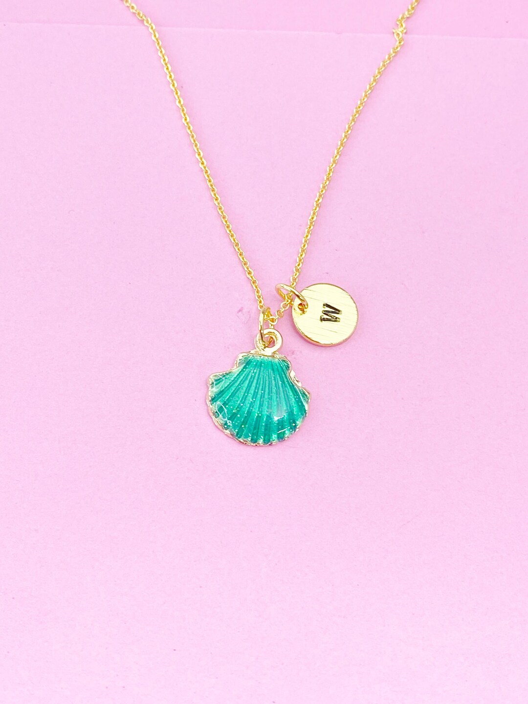 Gold Seashell Charm Necklace, F N1126 - Etsy