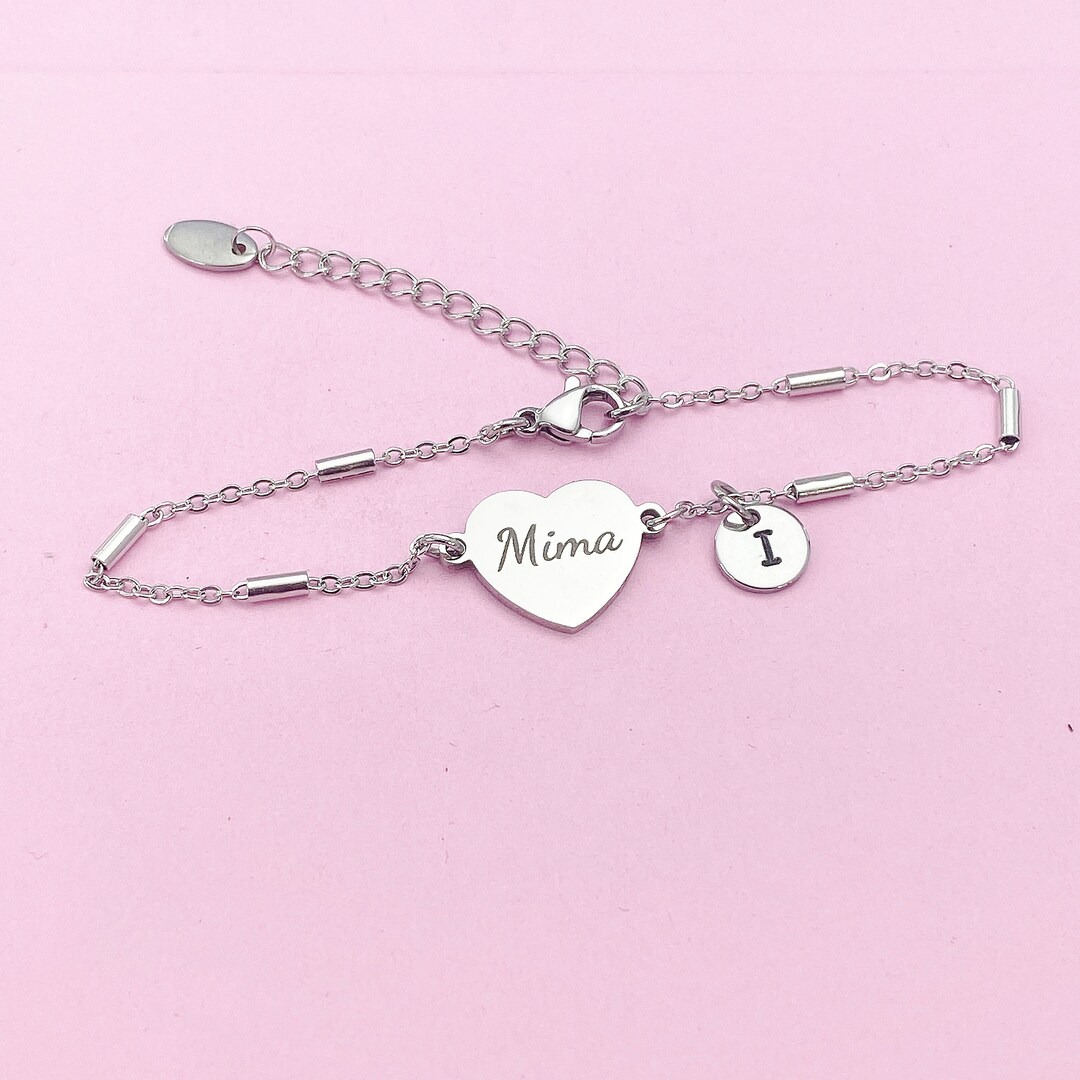Silver Mima Charm Bracelet, Mima Jewelry, Mima Gift, D273 - Etsy