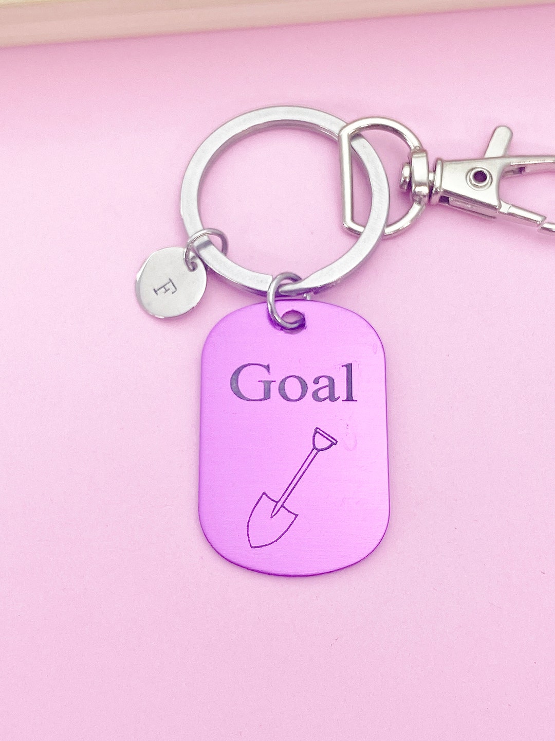 Goal Shovel Customize Charm Keychain Motivation Graduation Gifts Ideas ...
