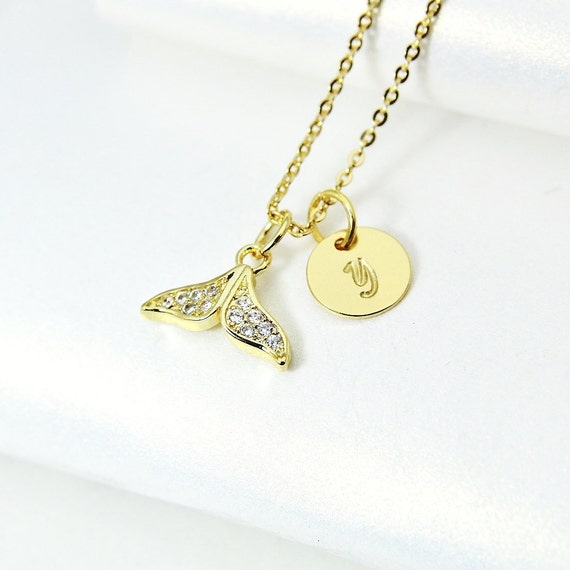 Mermaid tail necklace gold store