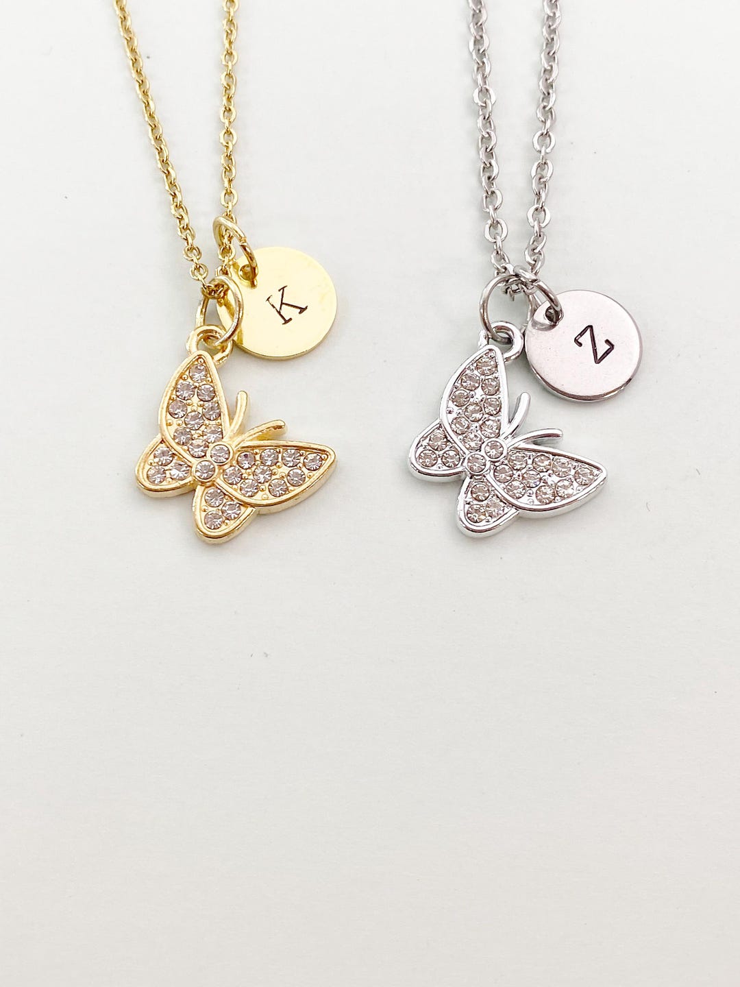 Gold Butterfly Charm Necklace, N5883 - Etsy