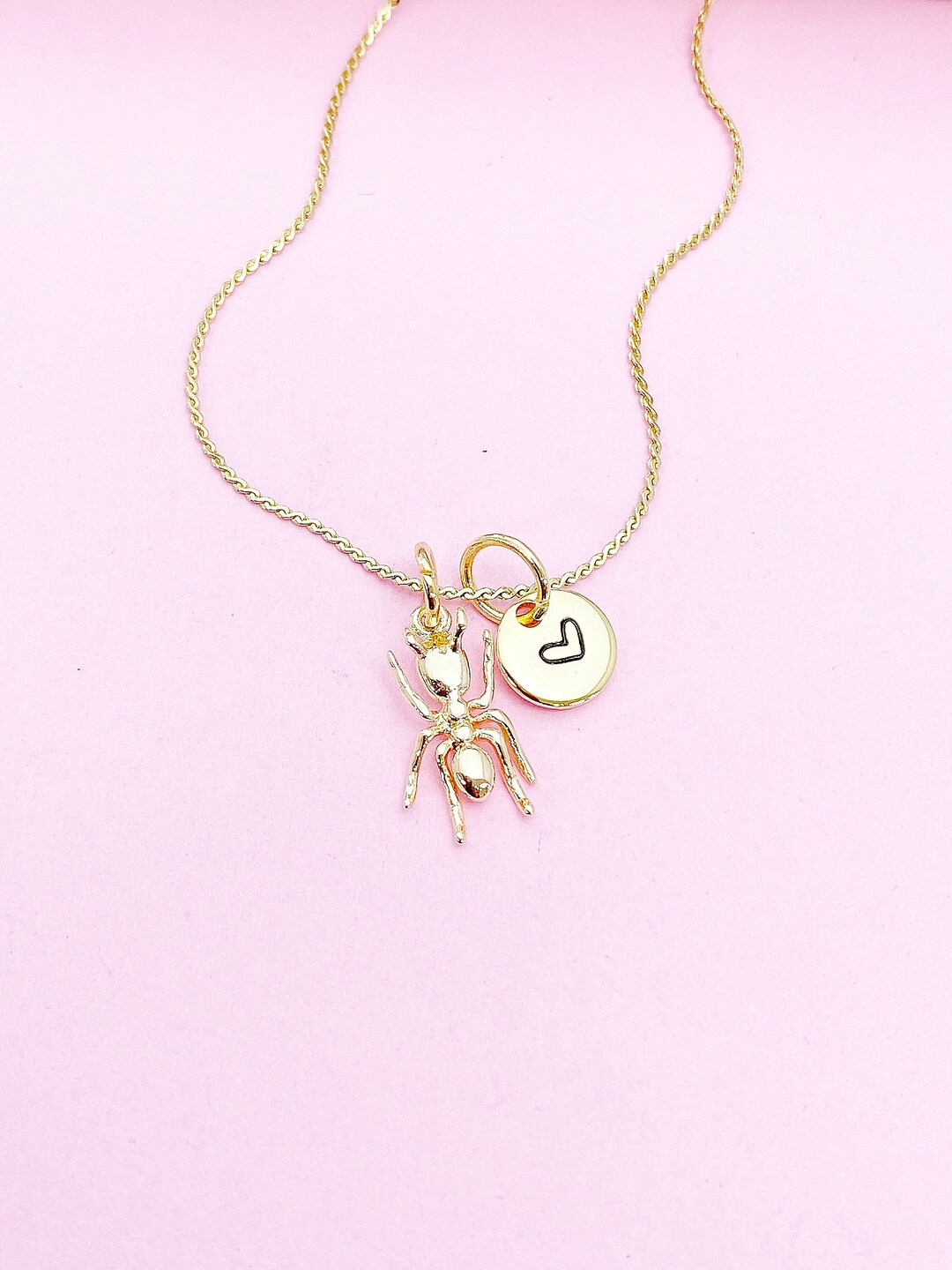 Gold TINY Ant Charm Necklace Everyday Gift Ideas, Personalized ...