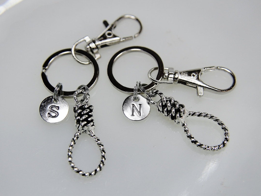 Knot Rope Charm Keychain, Knot Rope Charm Gothic Jewelry Personalized ...