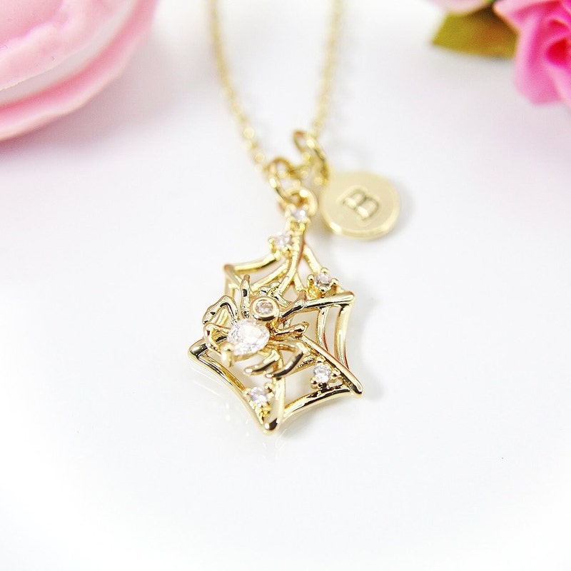 Spider Web Necklace - Etsy