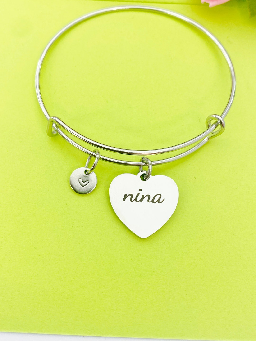 Best Christmas Gift for Nina, Stainless Steel Nina Bracelet, Nina ...