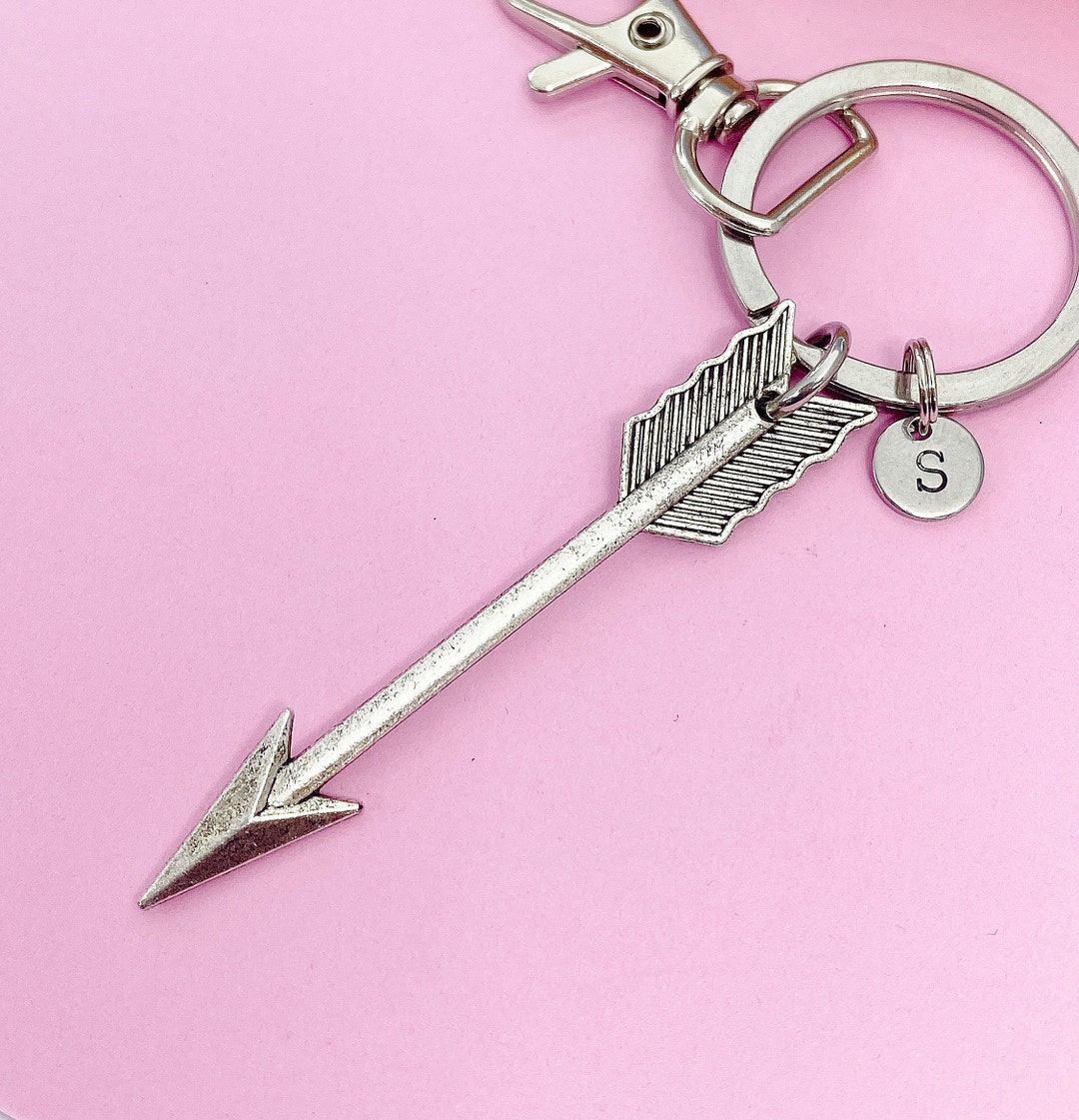 Arrow Keychain, Sagittarius Zodiac Keychain, Silver Arrow Charm ...
