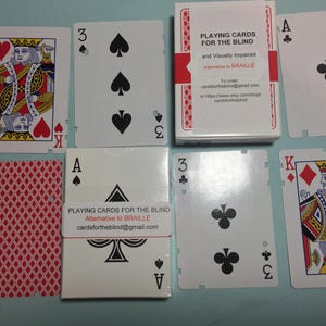 Non Braille Playing Cards for the Blind and Visually Impaired ...