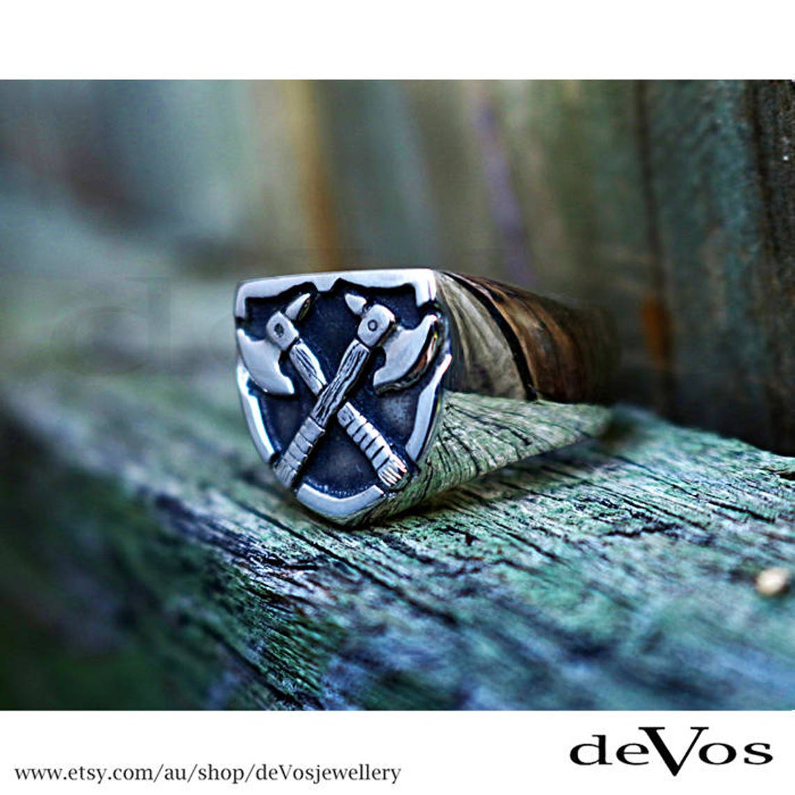 Signet axe Ring - Etsy