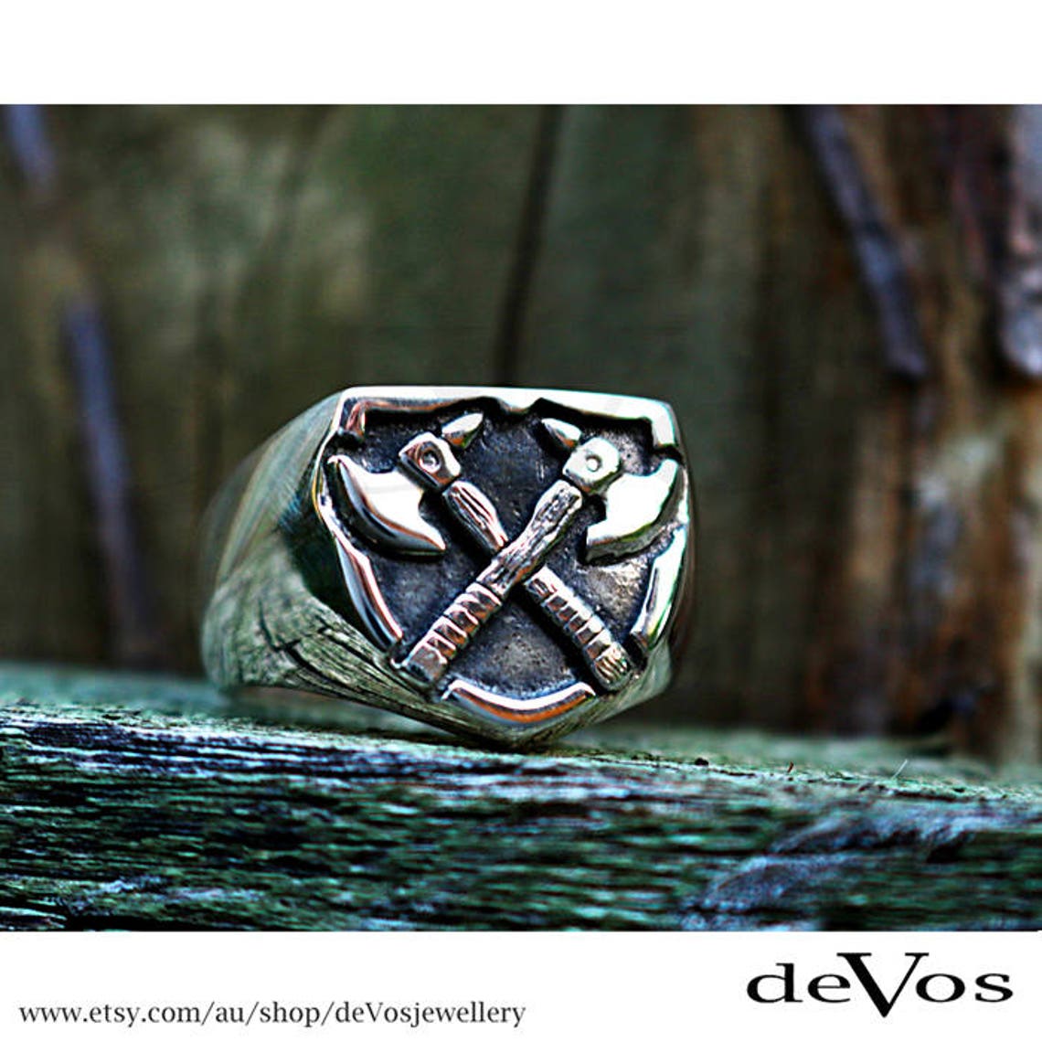 Signet axe Ring - Etsy