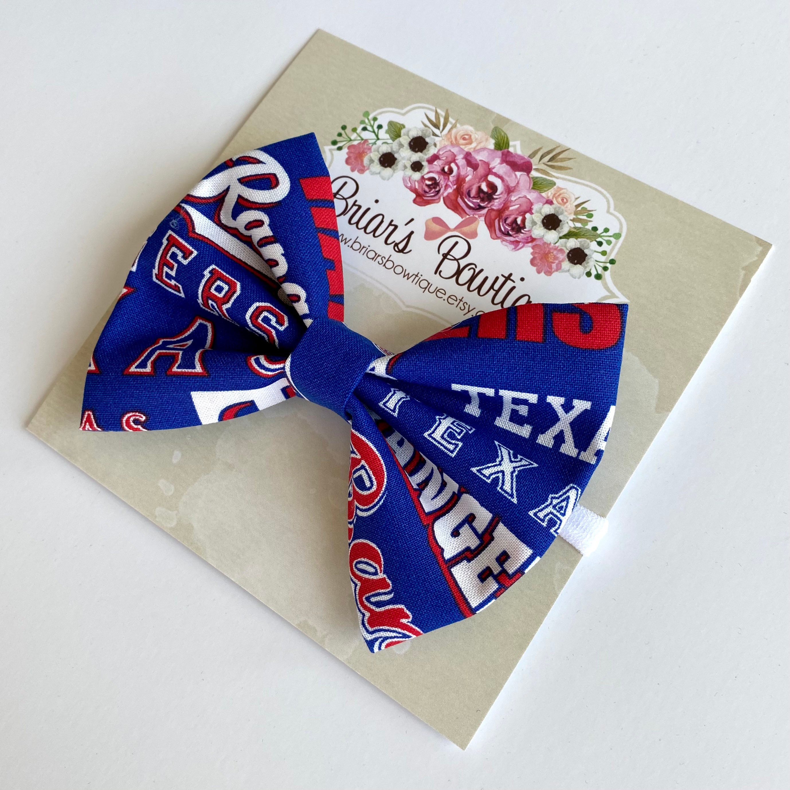 Texas Rangers Bow Headband or Hair Clip Baseball Bow Rangers - Etsy