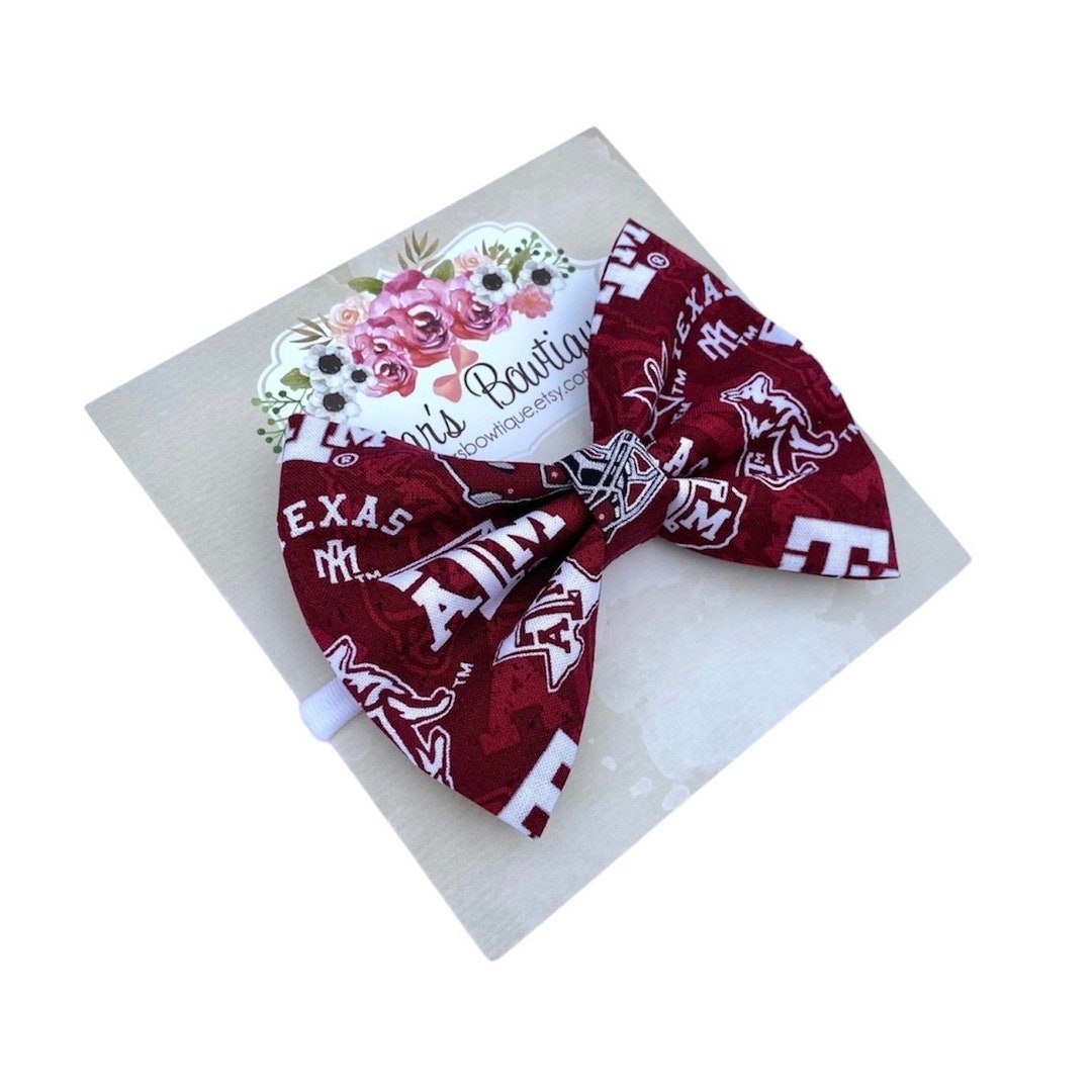 Texas A&M University Aggies Bow Headband or Hair Clip; College Team ...