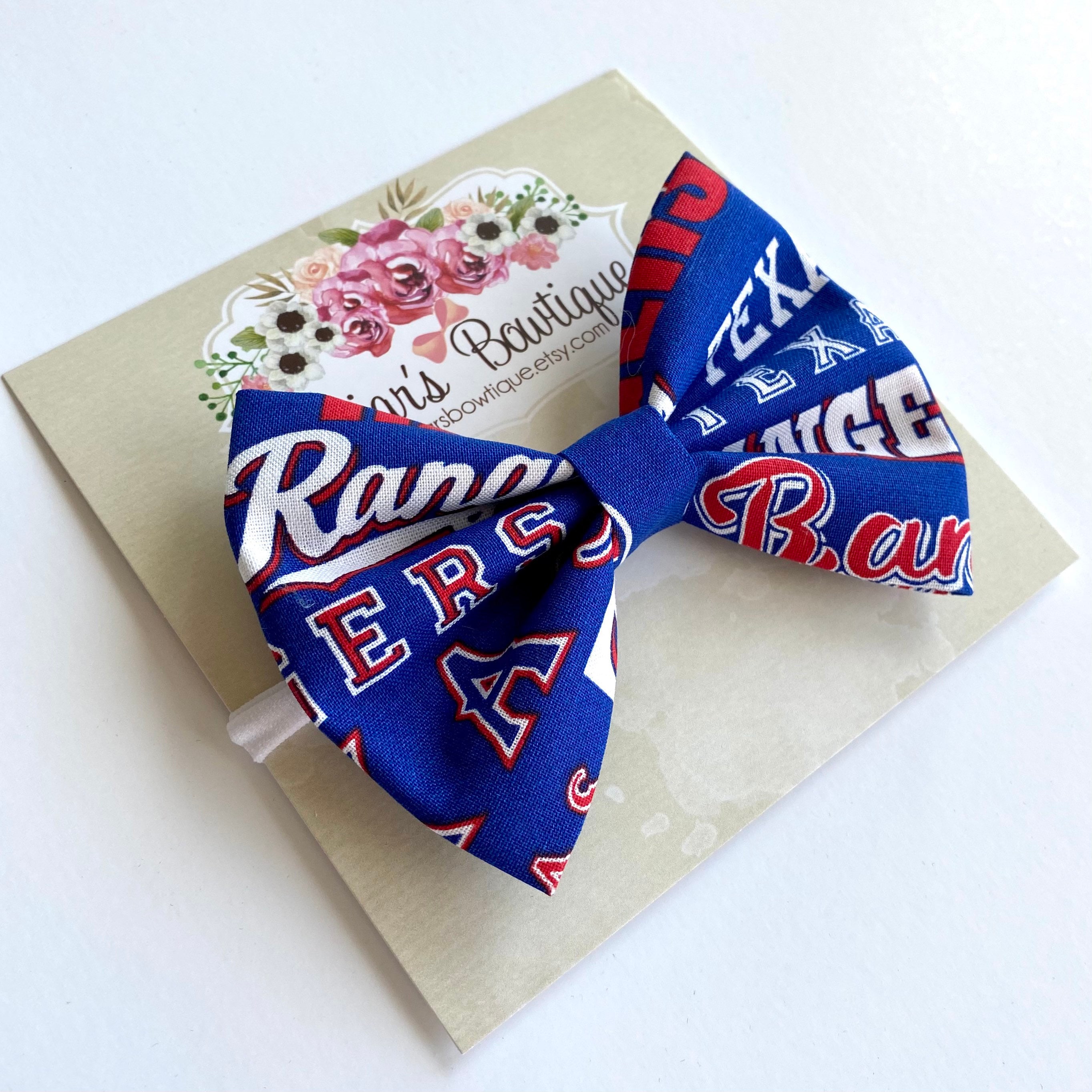 Texas Rangers Bow headband or hair clip Baseball bow Rangers | Etsy