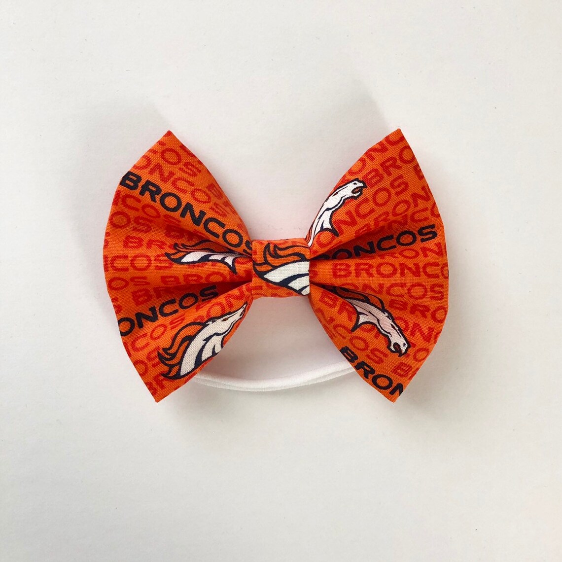 Denver Broncos Bow: Fabric Hair Clip or Nylon Headband - Etsy