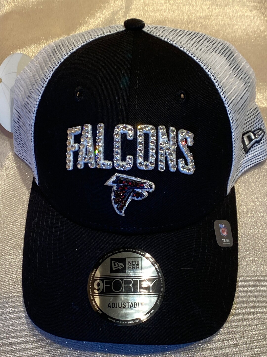 Blinged Falcon New Era Trucker Hat Hand Embellished With Crystals. - Etsy
