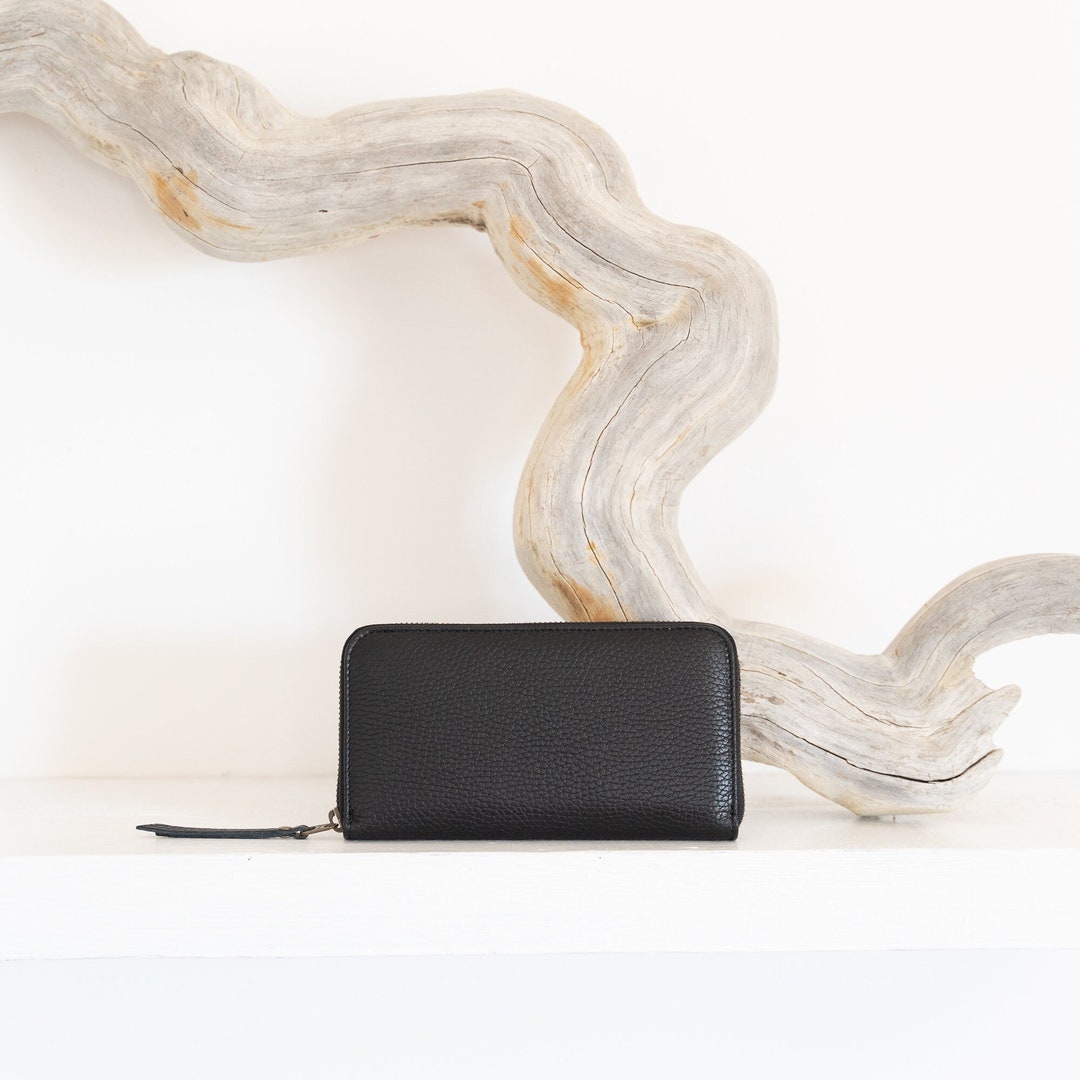 Leather Zip Wallet, Available in 5 Colors! - Etsy