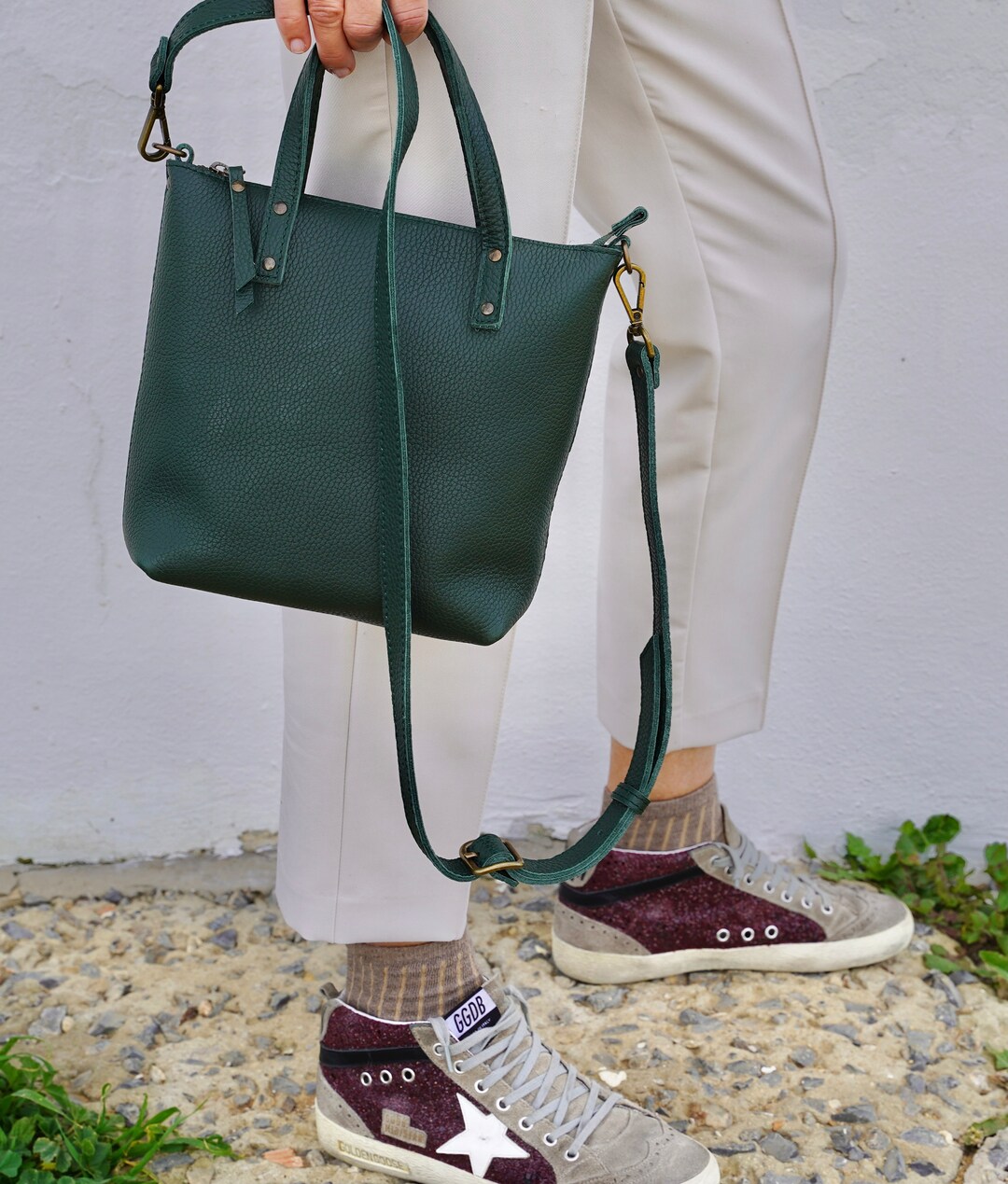 Handcrafted Leather Mini Tote Crossbody Bag the Perfect Birthday Gift ...