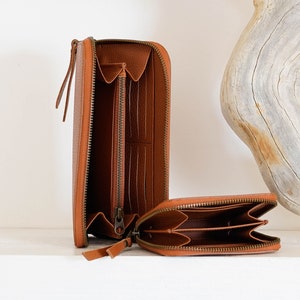 Leather Zip Wallet, Available in 5 Colors! - Etsy