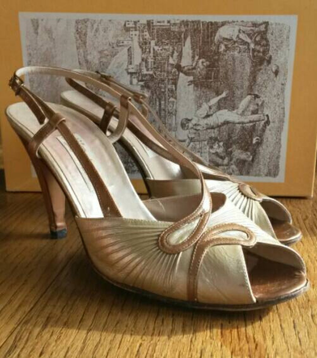 Caramel Bronze Gold Renata Shoes Size 38 UK5 Leather High - Etsy