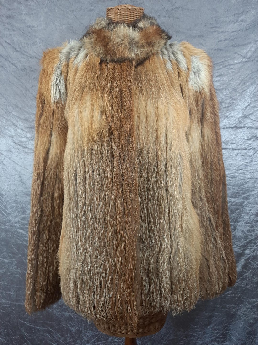 Vintage Red Fox Fur Jacket - Etsy