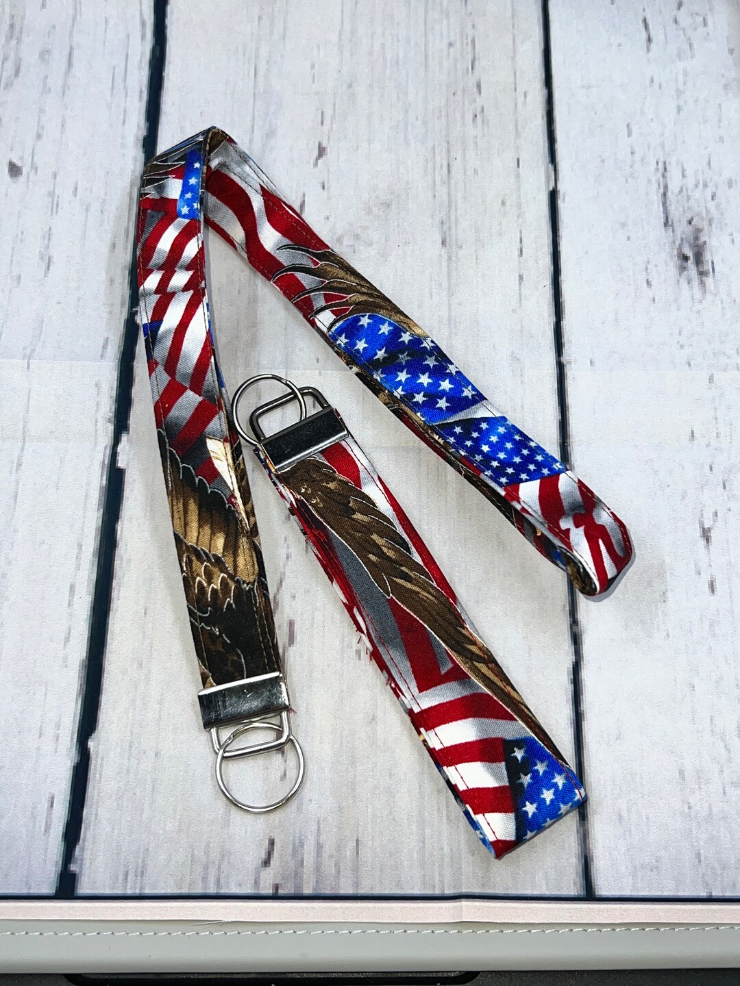US Flag Key Fob & Lanyard - Etsy