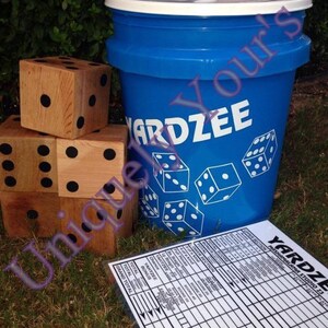 YARDZEE (farkle, Yardzee, Lawn Dice, Tailgate Party, Yard Games, Lawn ...
