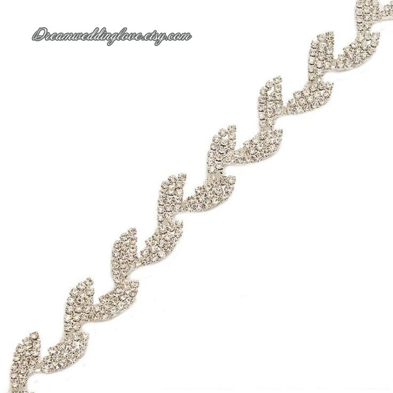 Leaf Rhinestone Trimsilver Rhinestone Collar Applique Gold - Etsy