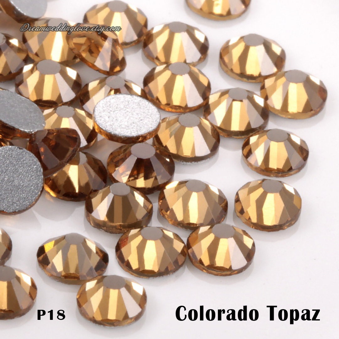 GLASS Flatback High Quality Rhinestones Yellow 1440 2mm 3mm 4mm 5mm ...