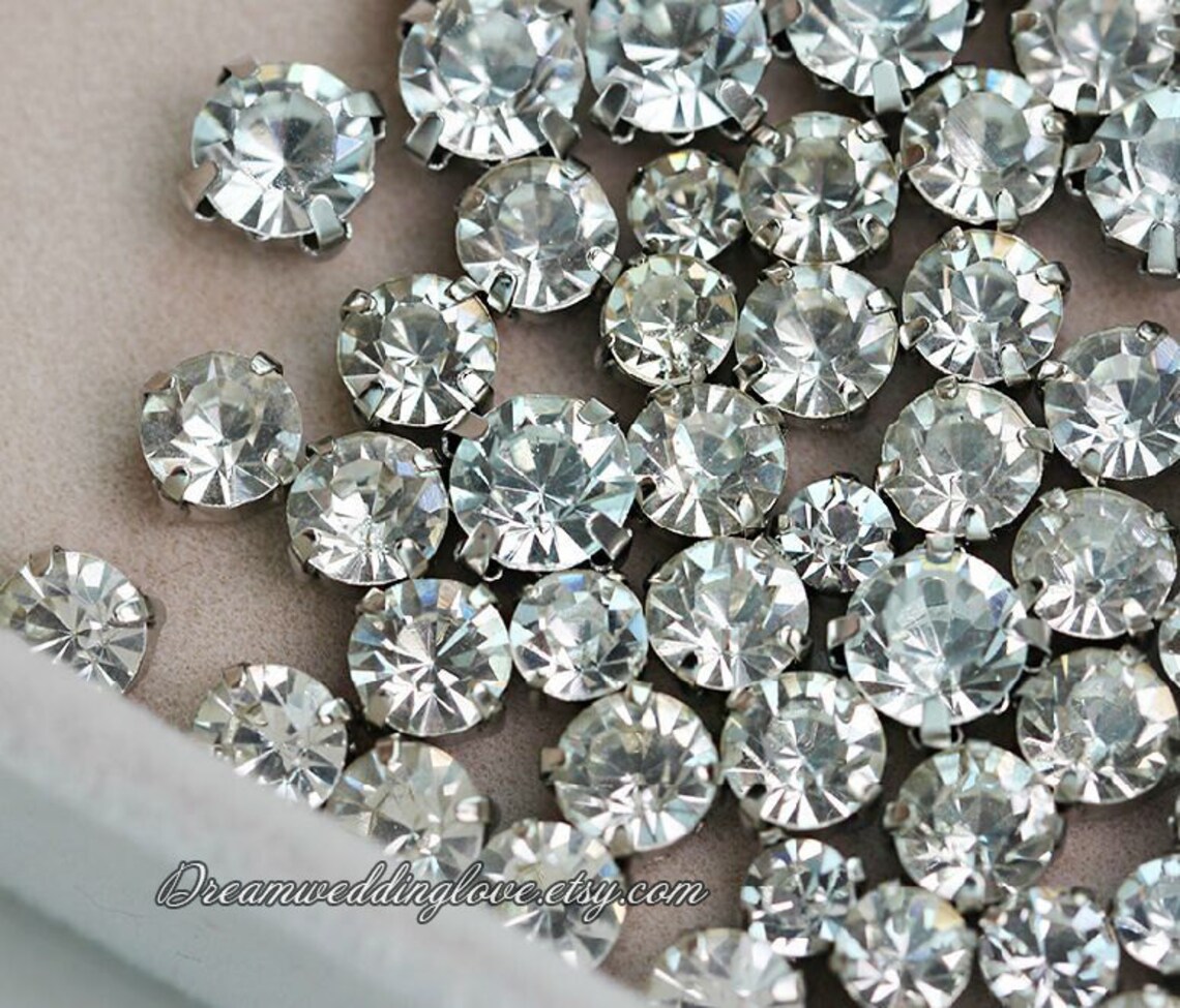 Sew on Chaton 5mm 4mm 4.5mm 3mm Rose Montee Beads Clear | Etsy