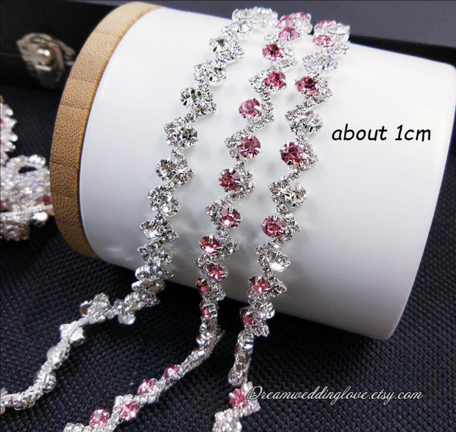 Thin High Quality Rhinestone Trim by the Yard Rhinestone - Etsy