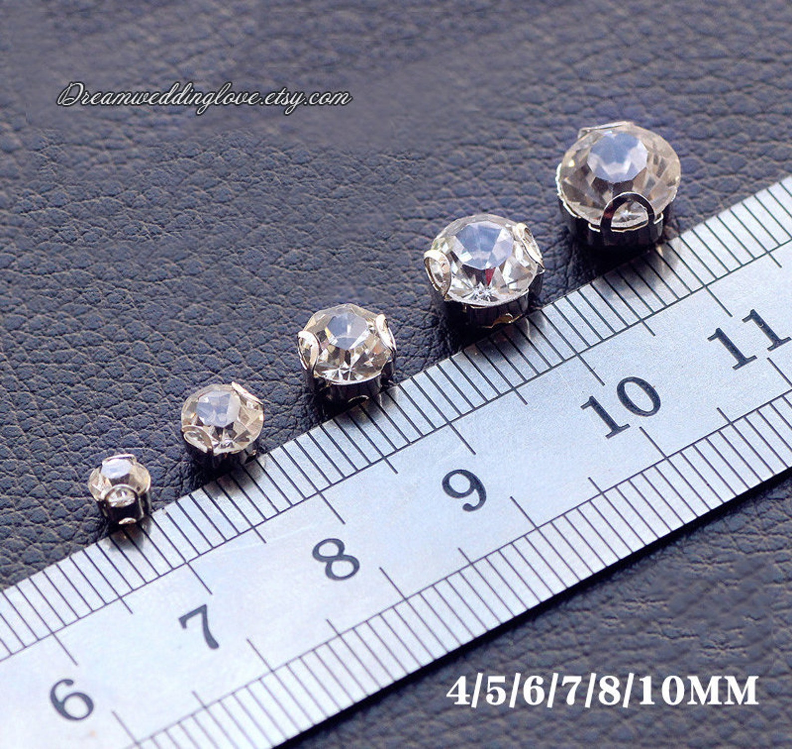 Chaton Montees D Claw 5mm 4mm 4.5mm 3mm Sew on Clear Glass - Etsy