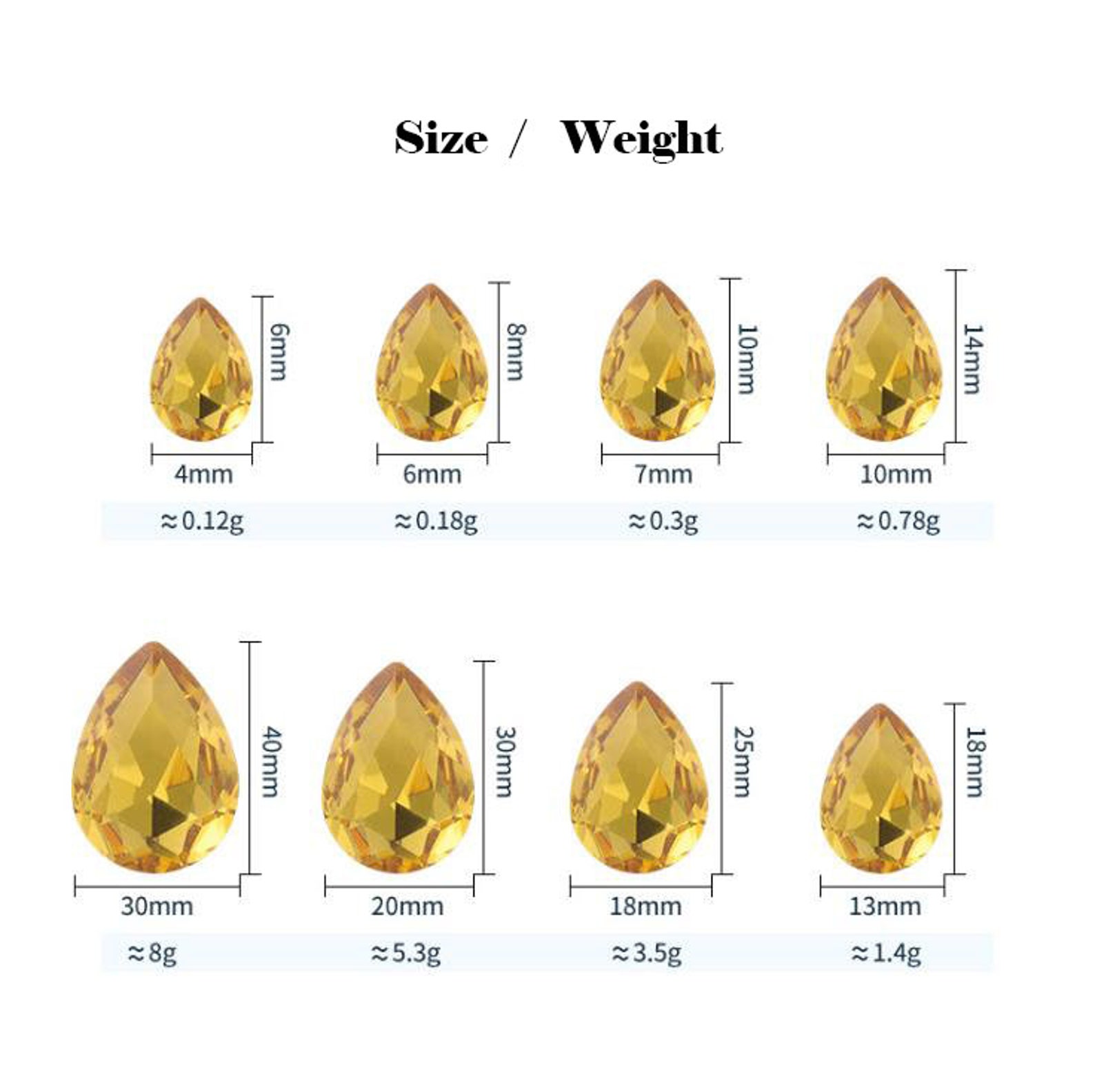 Teardrop 13x18mm Rhinestones Pointed Back Pear Shape Glass Crystal ...