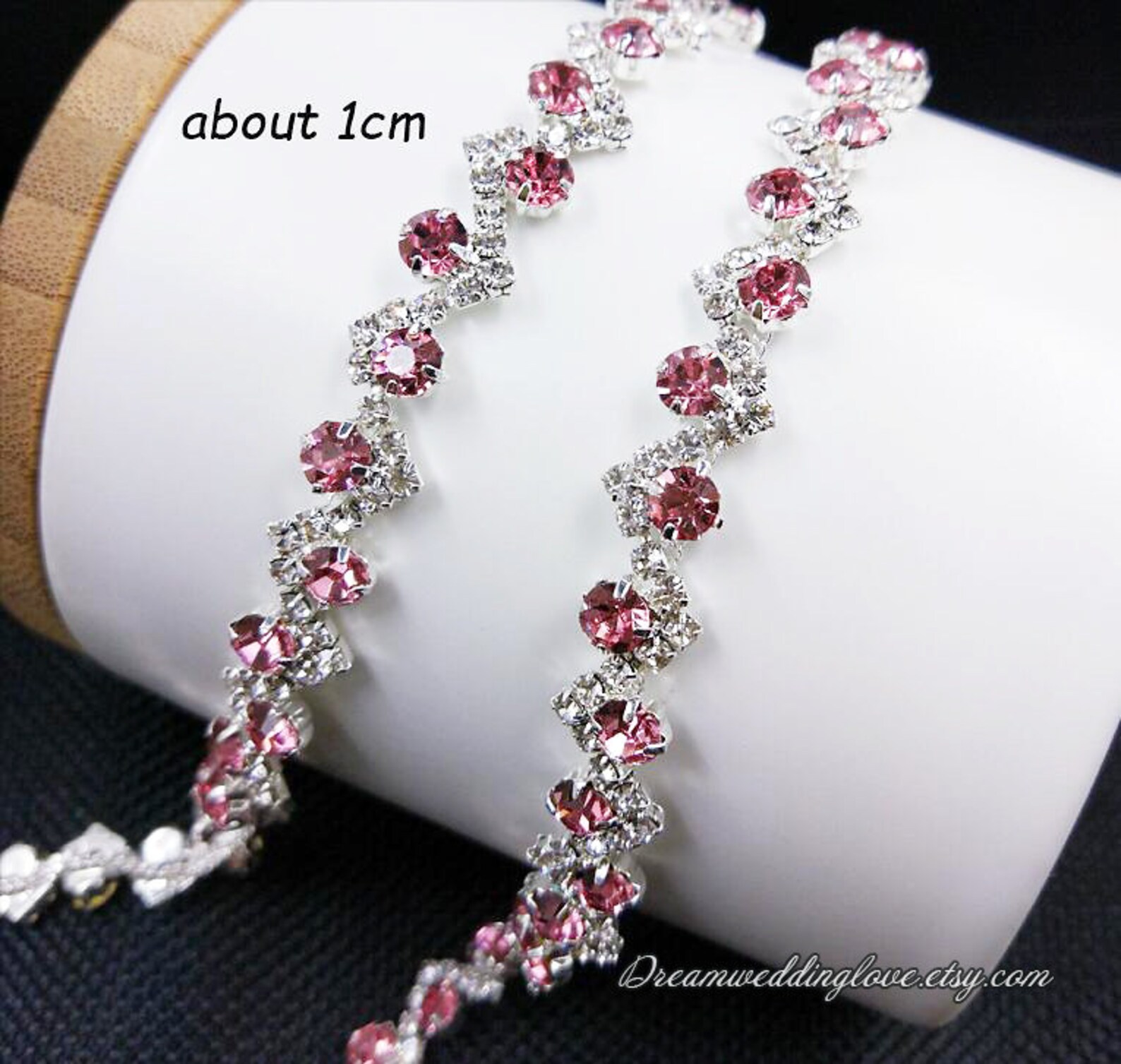 Thin High Quality Rhinestone Trim by the Yard, Rhinestone Collar ...